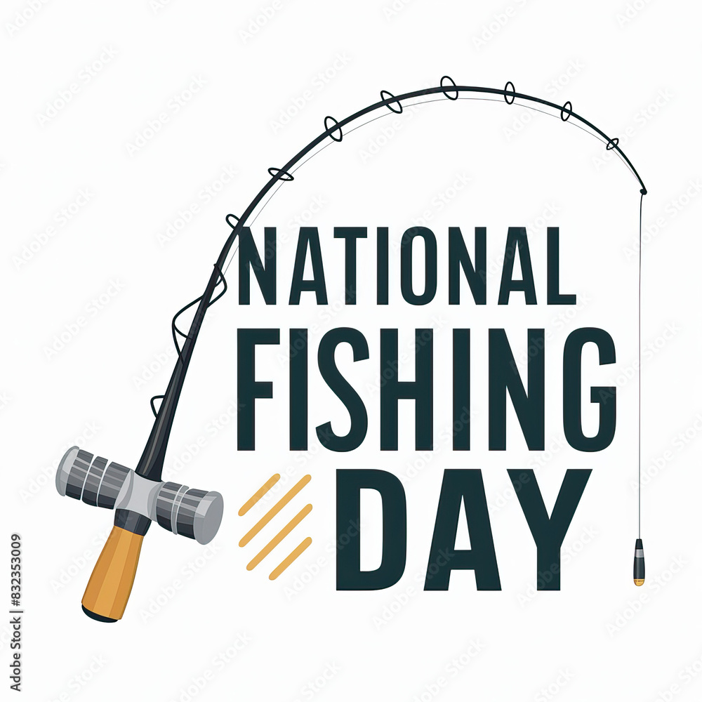 Fishing Day, National Go Fishing Day, National Go Fishing Day poster, post, banner, Fish, card ...