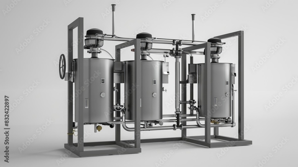 3D model of Commercial grade steamer stations with continuous refill ...