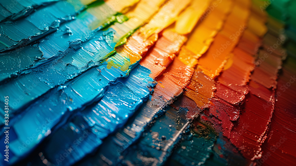 Abstract illustration of a color palette with various shades and tones ...