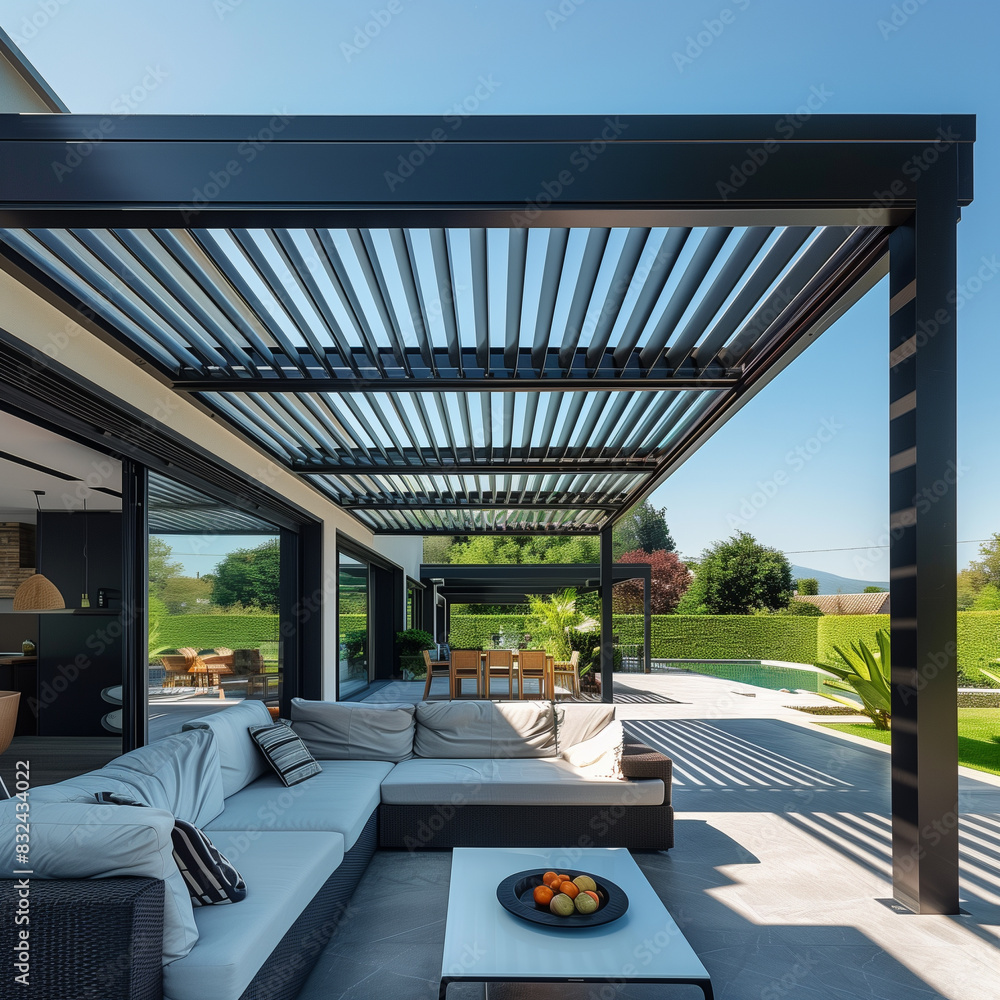 Projet de construction d'une véranda ou pergola bioclimatique pour une ...