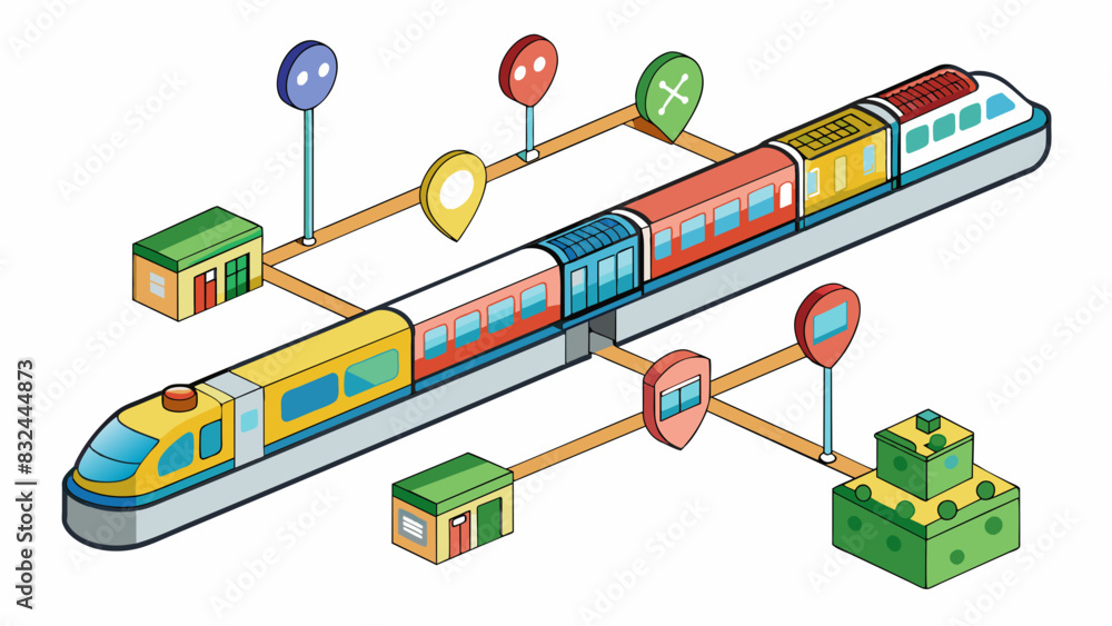 A subway map showing the different train lines and stations in a major ...