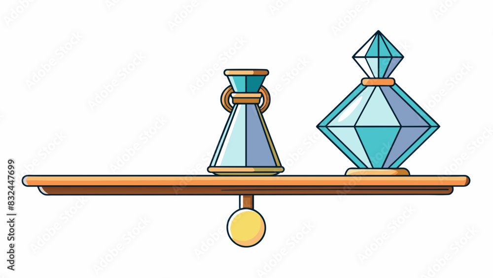 Gently placing a crystal vase on a sy shelf making sure to balance it ...