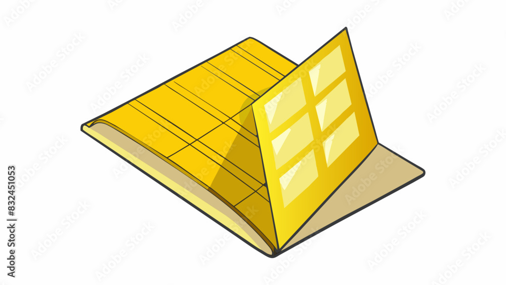 The second paperwork is a single sheet of yellow paper folded in half ...