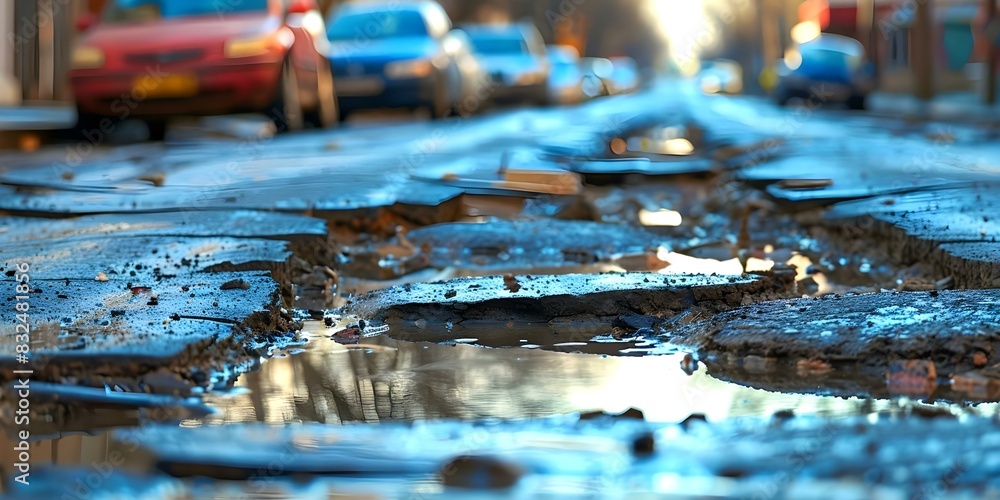 Urban Road Safety Concern: Neglected with Potholes Endangers Vehicles ...