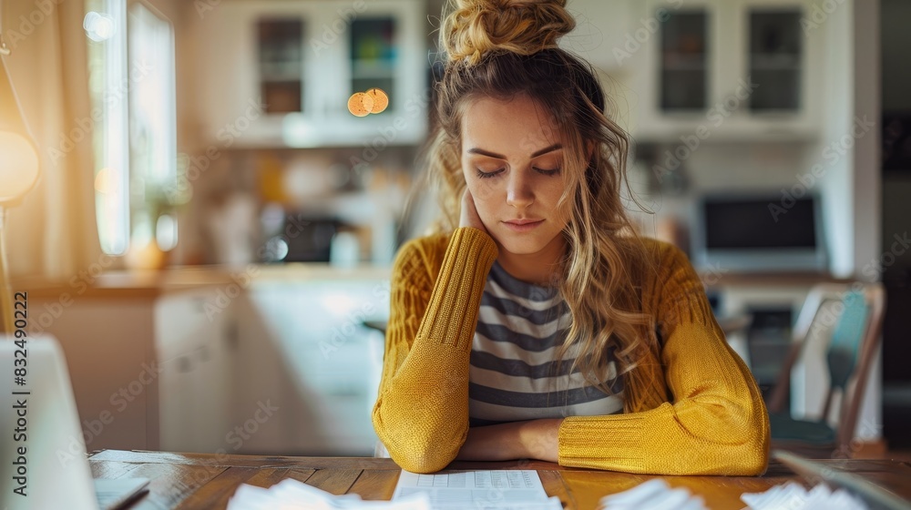 split image: one side shows a stressed person with mounting debt, the ...