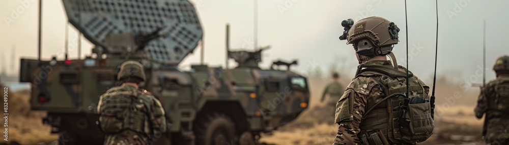 Electronic warfare units using jamming devices to disrupt enemy ...