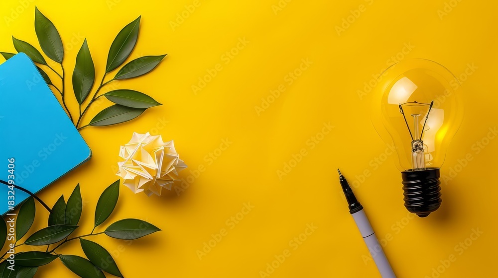 Innovative product concept flat design top view futuristic technology ...