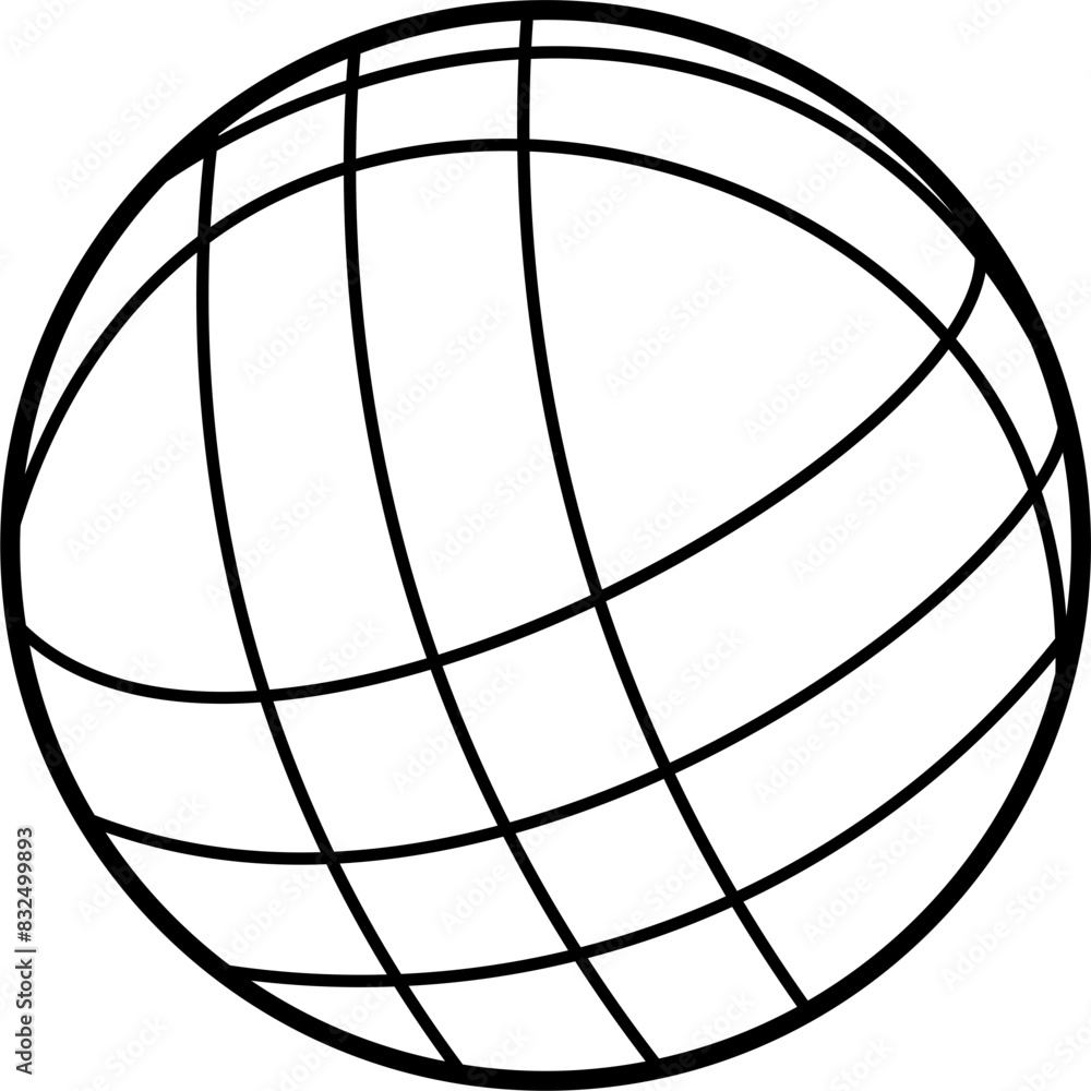 Bocce ball vector outline illustration Stock Vector | Adobe Stock