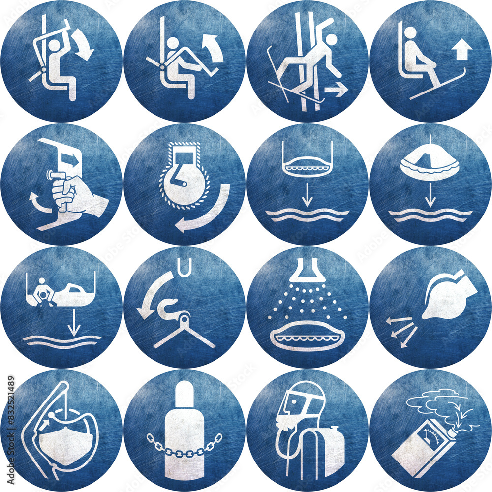 UNI EN ISO 7010 M, mandatory signs, standard symbol, safety sign Stock ...