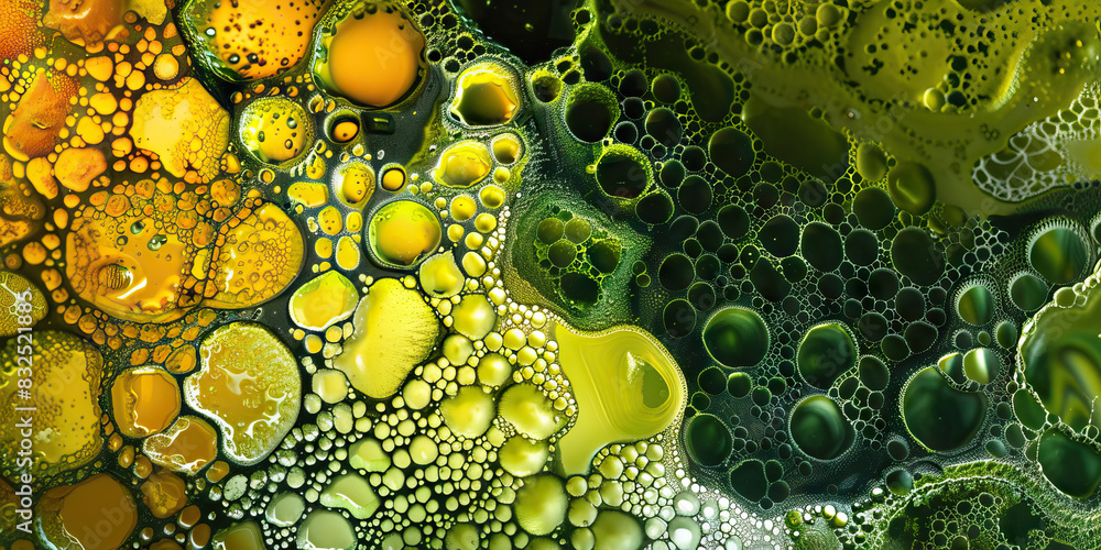 Sludgy Slime Spectrum: Close-up microscopy showcasing a spectrum of ...