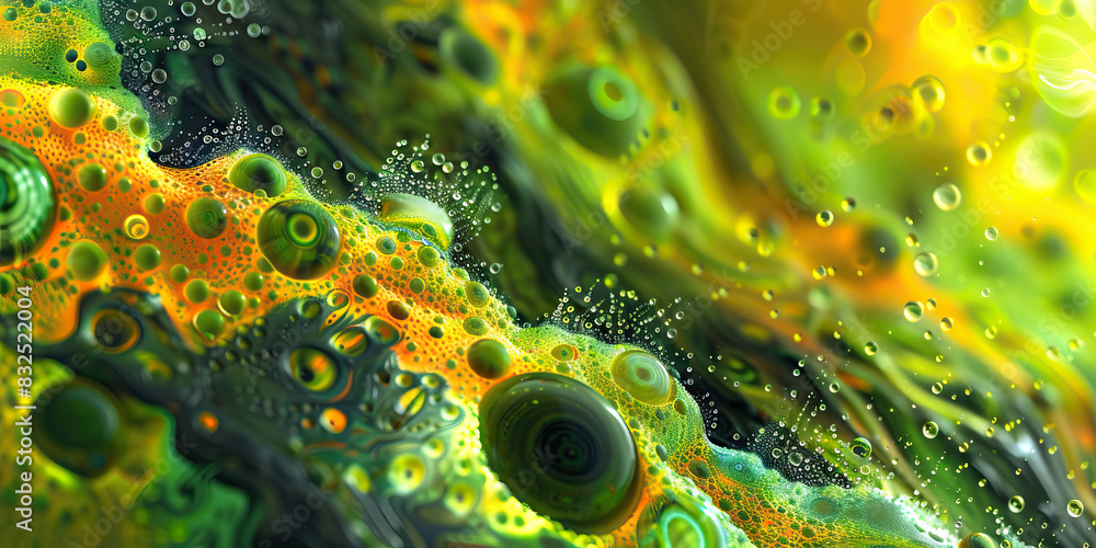 Sludgy Slime Spectrum: Close-up microscopy showcasing a spectrum of ...