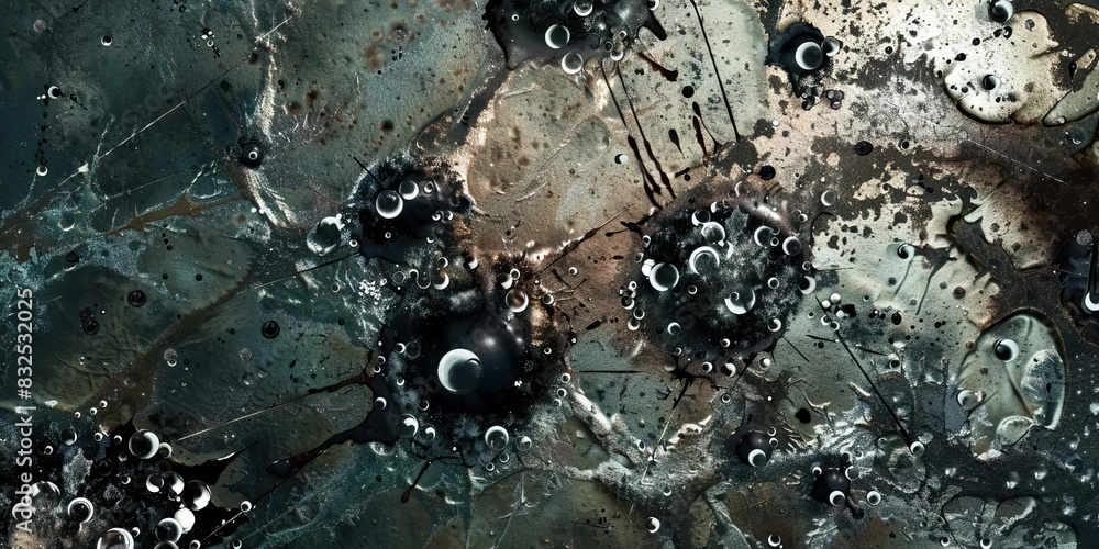 Squalid Scum Accumulation: Microscopic view of squalid and scummy ...