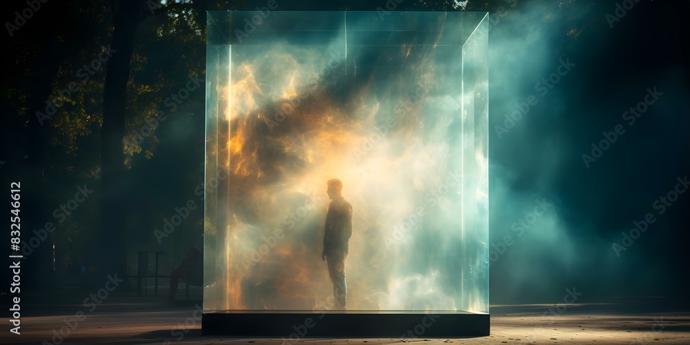 Digital Identity in Modern Era: Symbolized by Blurred Square Overlay on ...