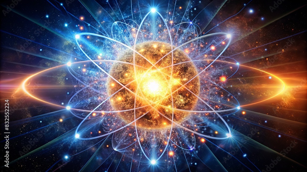 Universe Unveiled: The Mesmerizing Fracture of an Atom Stock ...