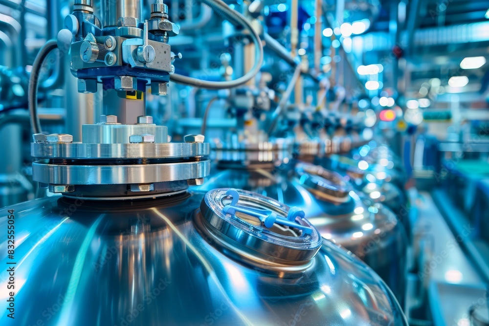 manufacturing process of biopharmaceuticals, highlighting the use of ...