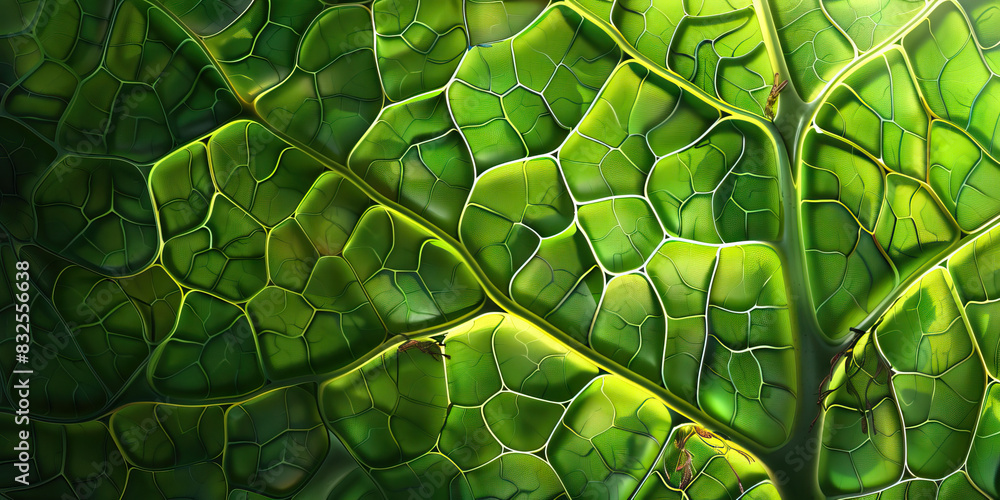 Botanical Leaf Mesophyll Structure: Microscopic examination of plant ...