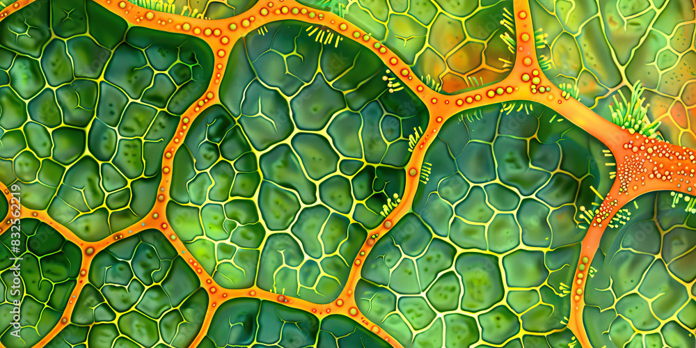 Orchid Leaf Epidermis: Close-up view of orchid leaf epidermal cells ...