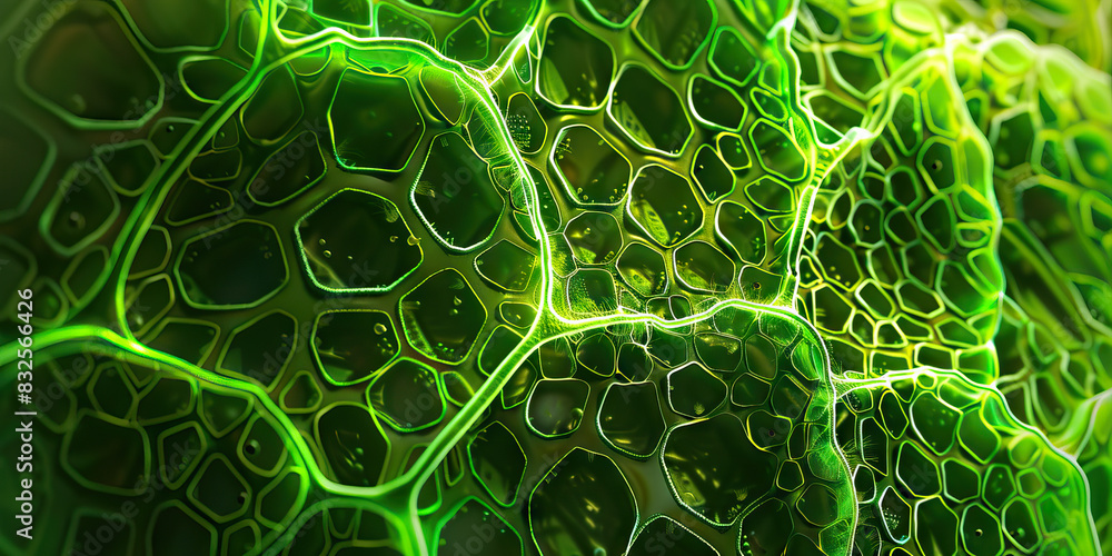 Chlorophyll Pigment Absorption: Close-up view of chlorophyll pigments ...