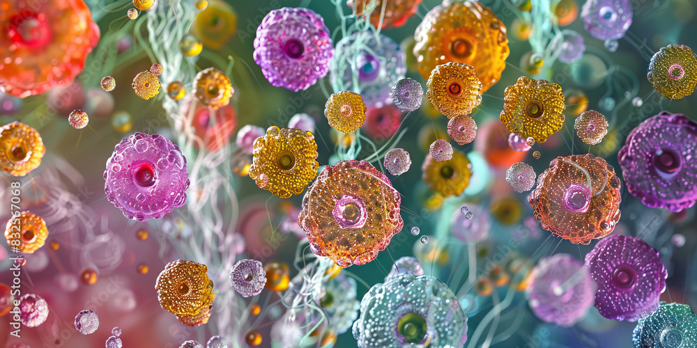 The Hidden World of Cell Division: A vibrant, high-resolution image ...