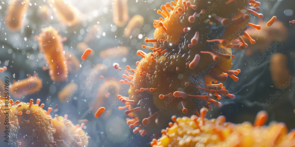 Bacterial Toxin Production: Microscopic view of toxin-producing ...