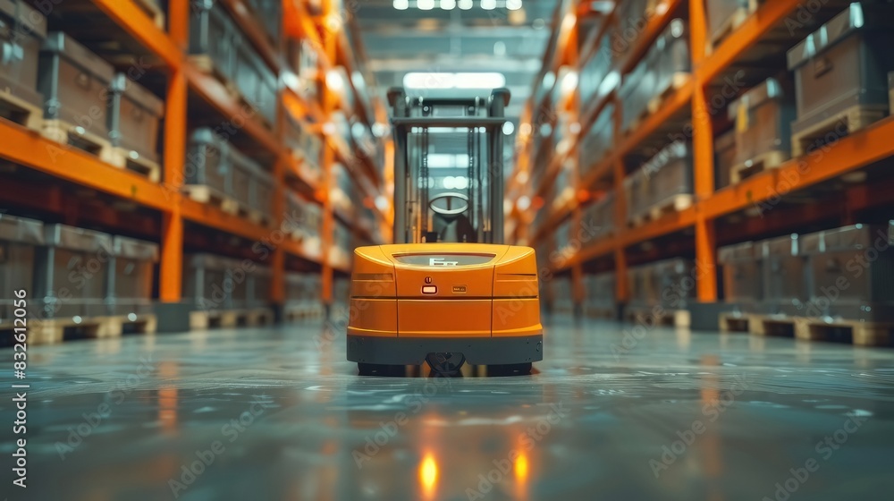A warehouse is employing artificial intelligence automation to operate ...