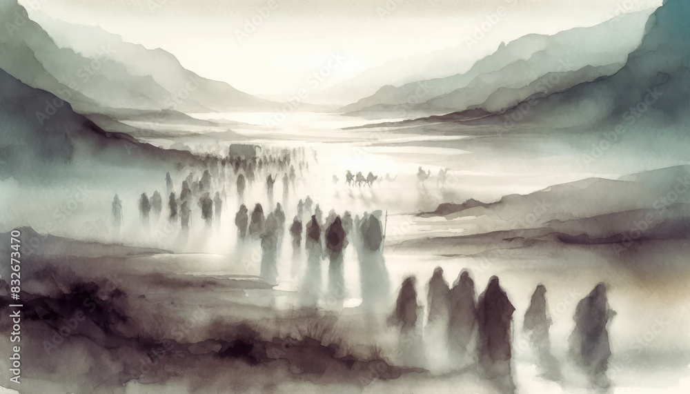 The biblical story. And the Jews followed Moses to the Promised Land ...