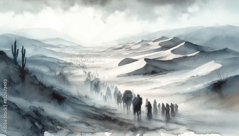 The biblical story. And the Jews followed Moses to the Promised Land ...