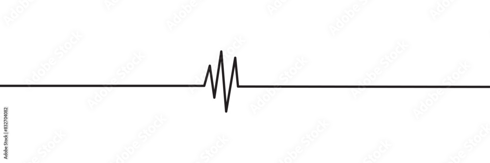 Heart rate monitor line vector isolated on transparent background ...