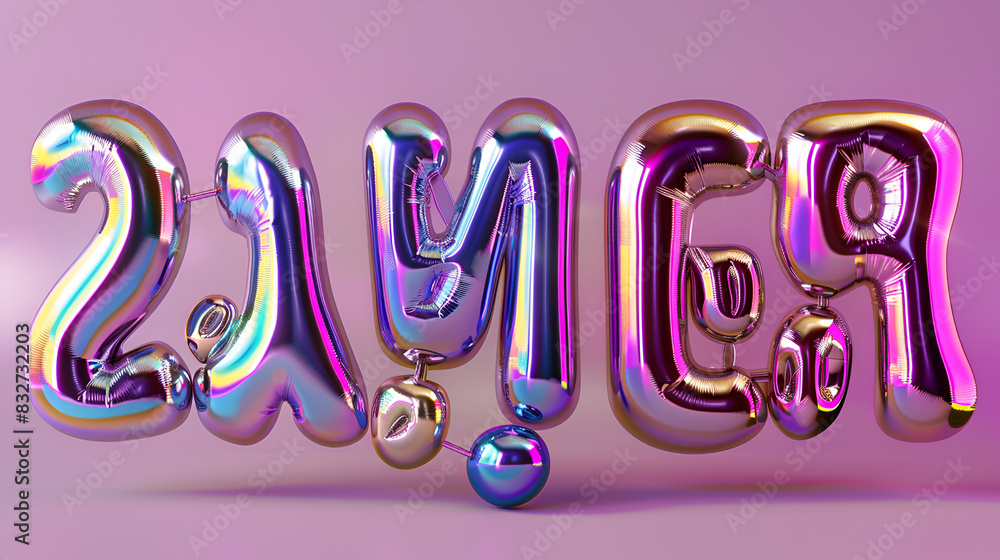3D chrome font set, liquid metal y2k alphabet, futuristic silver melted ...