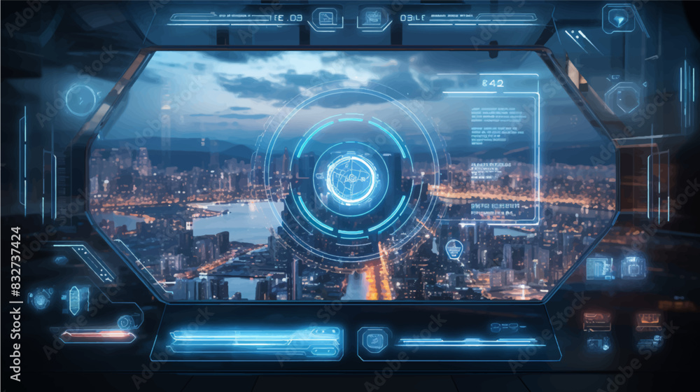 Abstract technology ui futuristic concept hud interface hologram ...