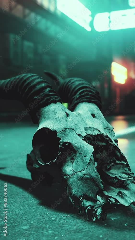 An animal skull lying on the ground, capturing the beauty of decay and ...