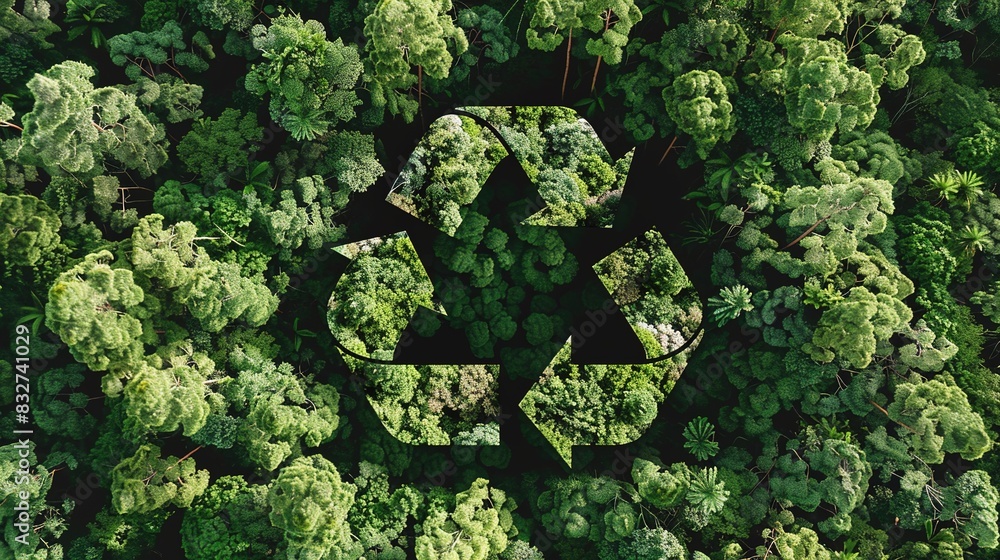 Circular Economy and Sustainable Growth, Forest Conceptual illustration ...