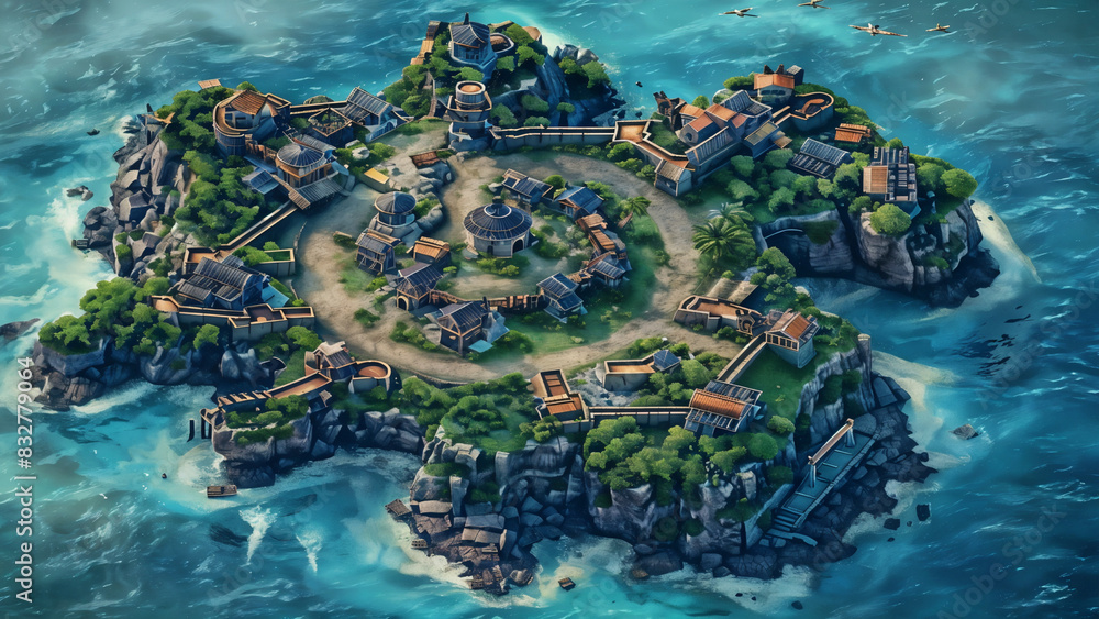 island Battlemap DnD,RPG Map for Dungeons and Dragons, Sea,game ...