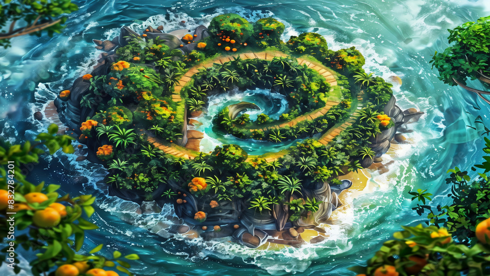 island Battlemap DnD,RPG Map for Dungeons and Dragons, Sea,game ...