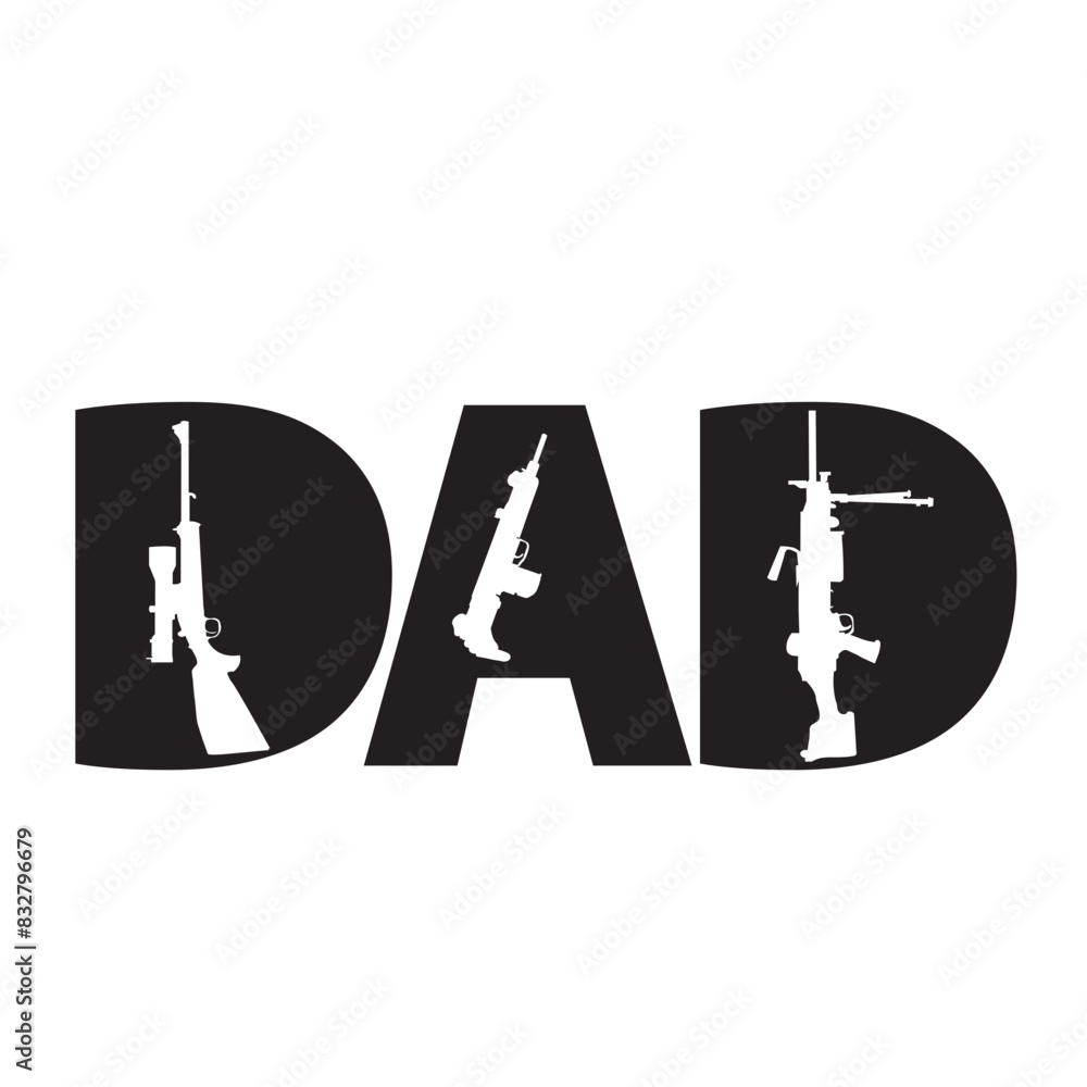 Dad svg png, Fathers day svg, Second Amendment Dad Rifle, dad gun svg ...