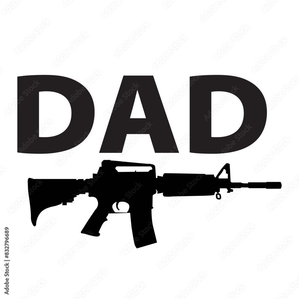 Dad svg png, Fathers day svg, Second Amendment Dad Rifle, dad gun svg ...