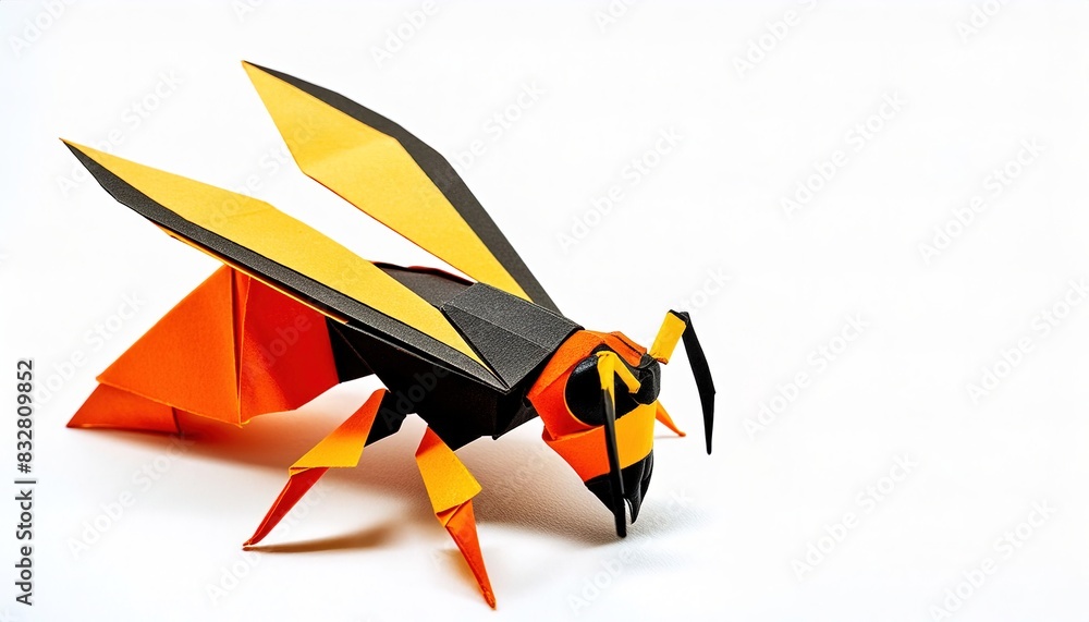 Animal concept origami isolated on white background of an Asian ...