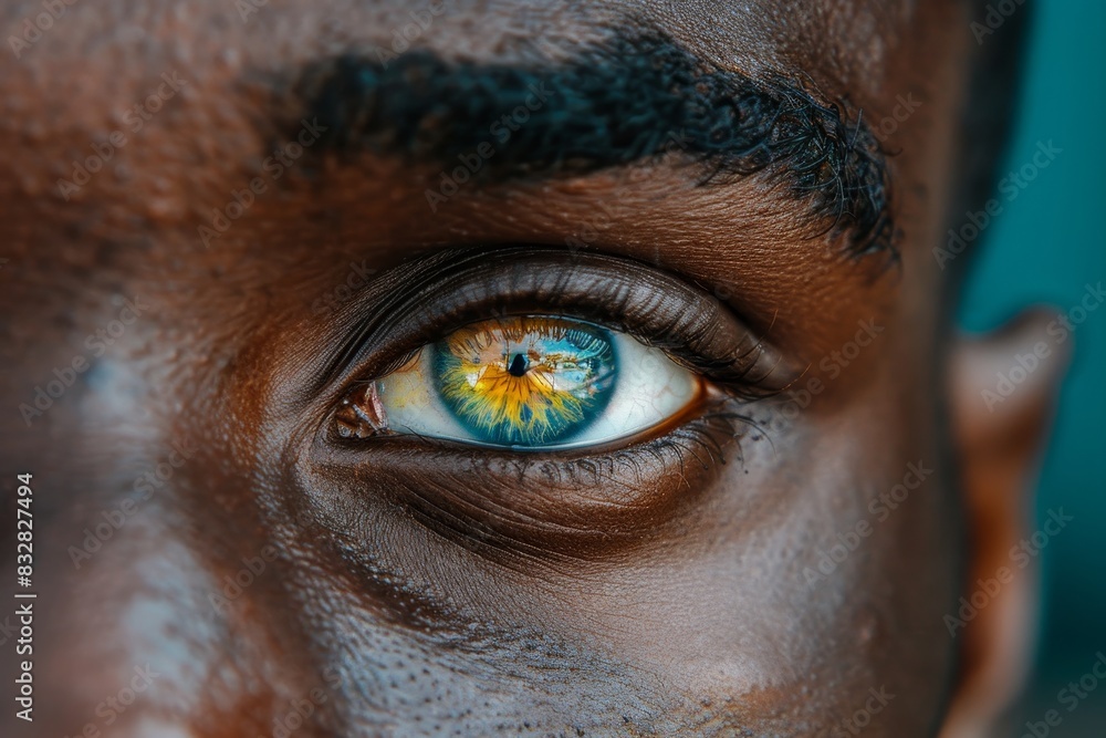 Intense focus sprinter s face at starting line, summer olympic games ...