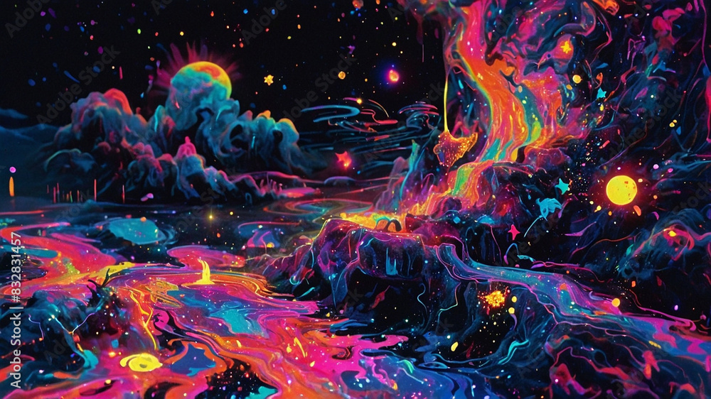 coloring book line art, The Star tarot card simplified, synthwave art ...