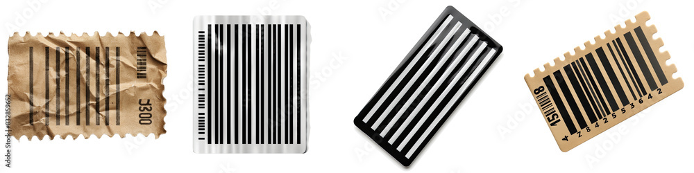 Barcode png sticker Hyperrealistic Highly Detailed Isolated On ...