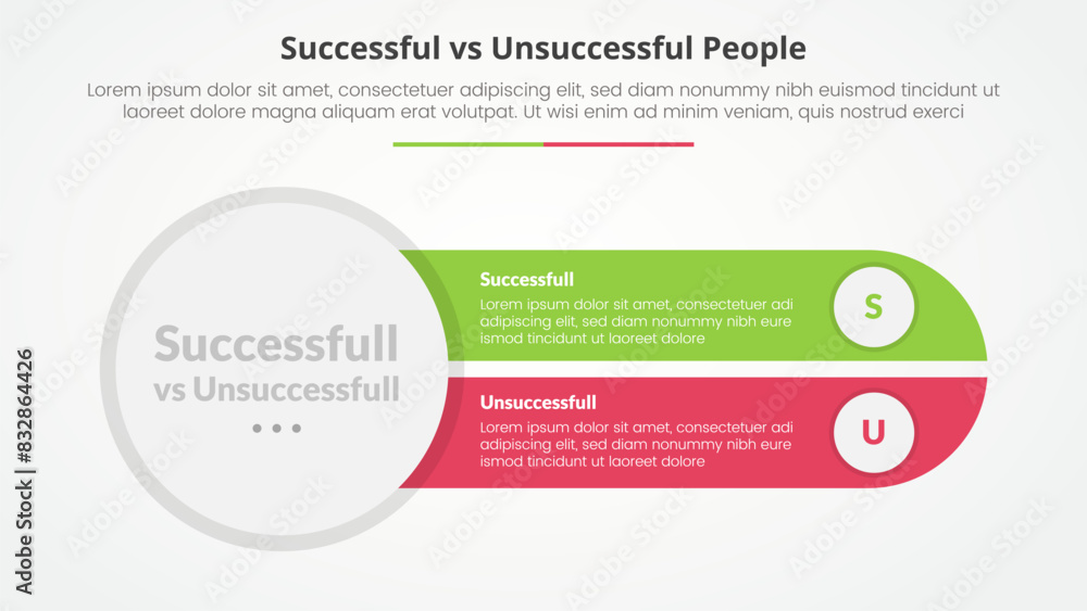 Poster successful vs unsuccessful comparison opposite infographic ...