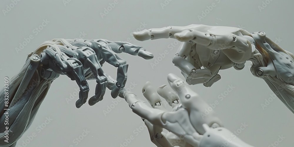 michelangelo renaissance painting, creation of robot, of robot and ...
