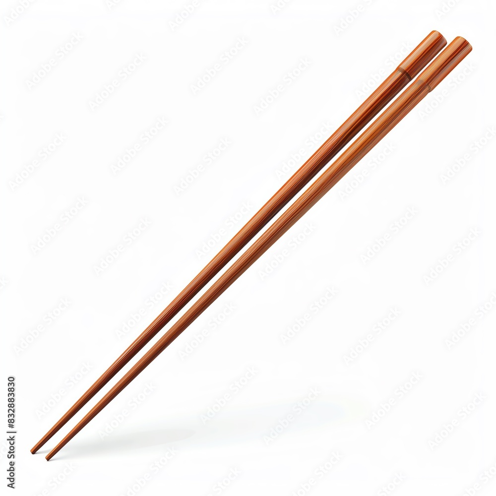 Chopsticks Hashi, isolated white background, without shadow, single ...