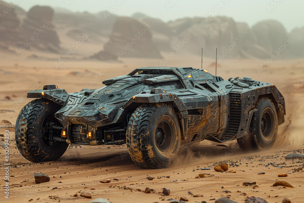 Reconnaissance vehicle equipped with advanced sensors and optics ...