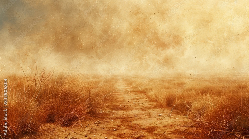 wild west desert landscape, vintage-inspired desert landscape with ...