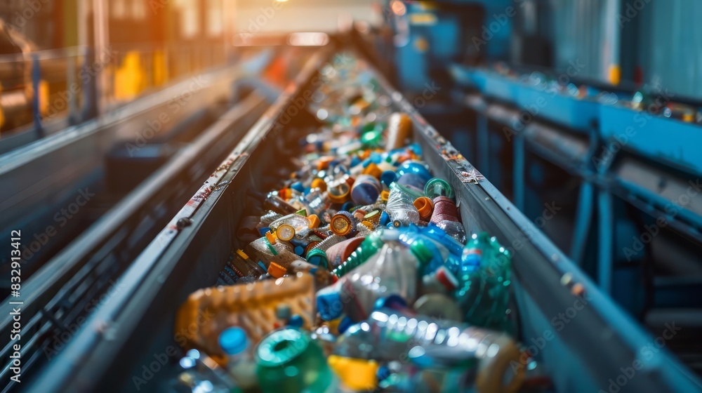 Recycling transforms waste into reusable materials, focused on ...