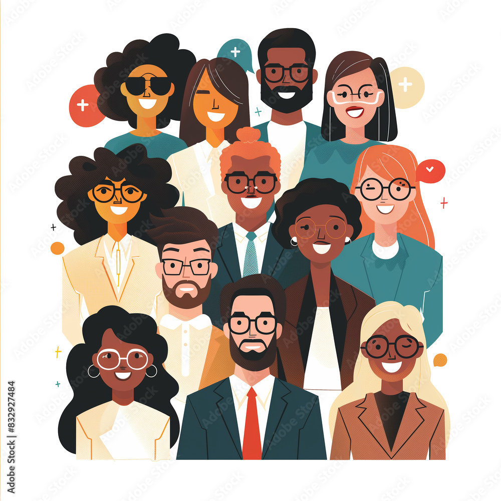 Illustration Of Workplace Diversity And Inclusion: Embracing Team ...