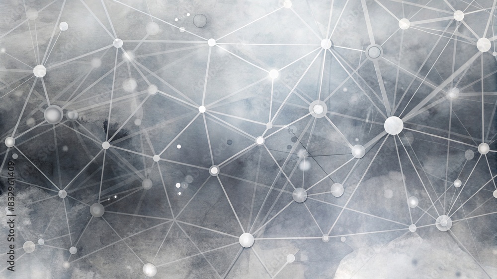 Abstract gray technology background with network connections, suitable ...