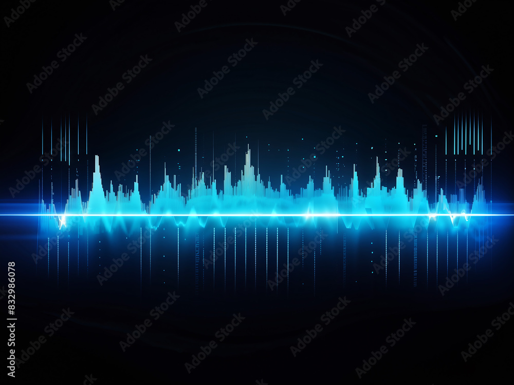 Abstract Digital EQ Equalizer. Sound Wave Design Element. Speaking ...