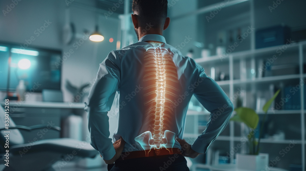 pain in the cervical spine scoliosis or herniated disc photo ...